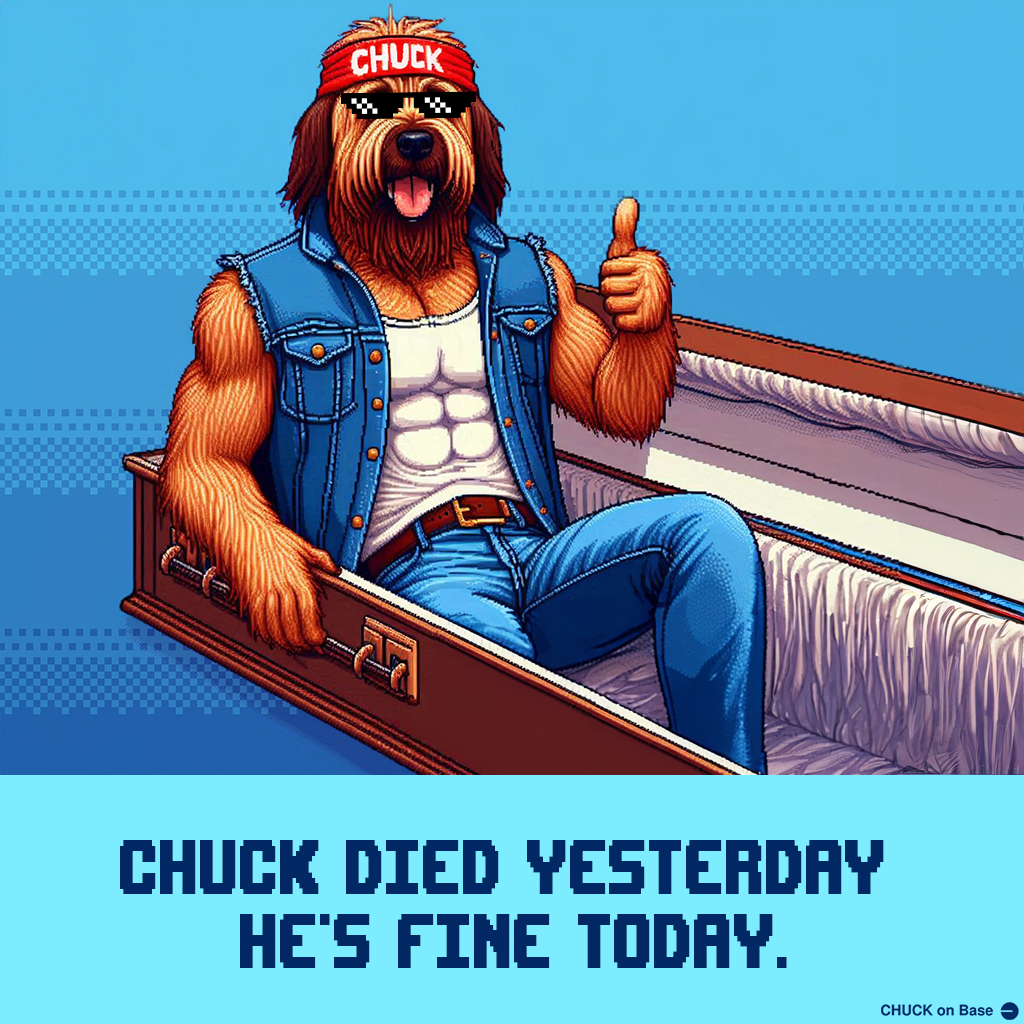 Chuck on Base | The Roundhouse Crypto Canine